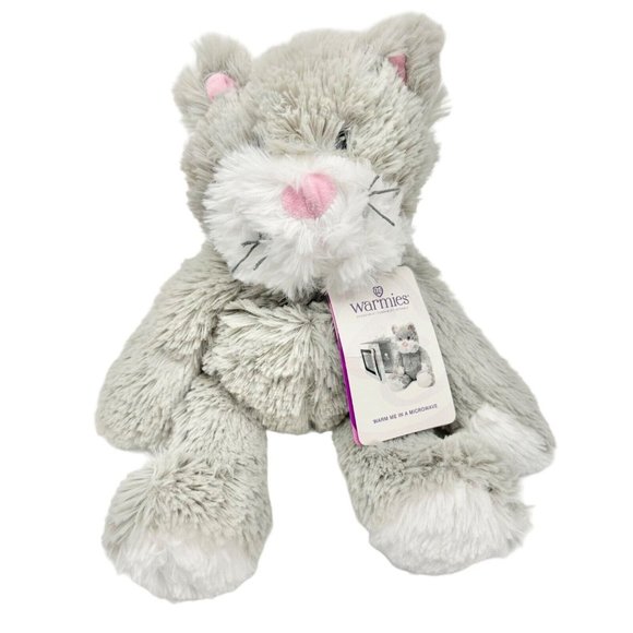 Warmies | Toys | Warmies Cat 4 X 9 Gray White Microwaveable Scented ...